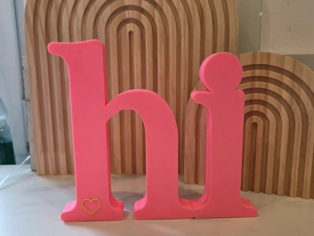 hi lettering - Free 3D Print Model - MakerWorld