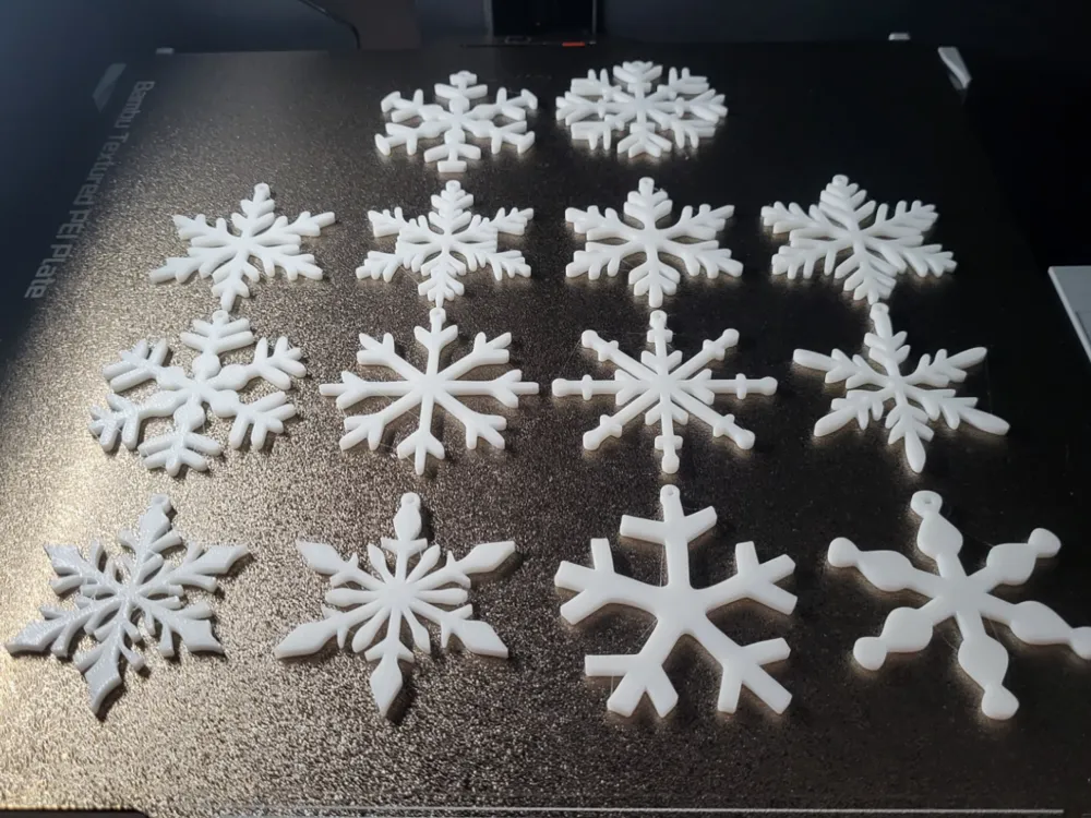 Snowflakes for christmas tree decoration - Free 3D Print Model - MakerWorld