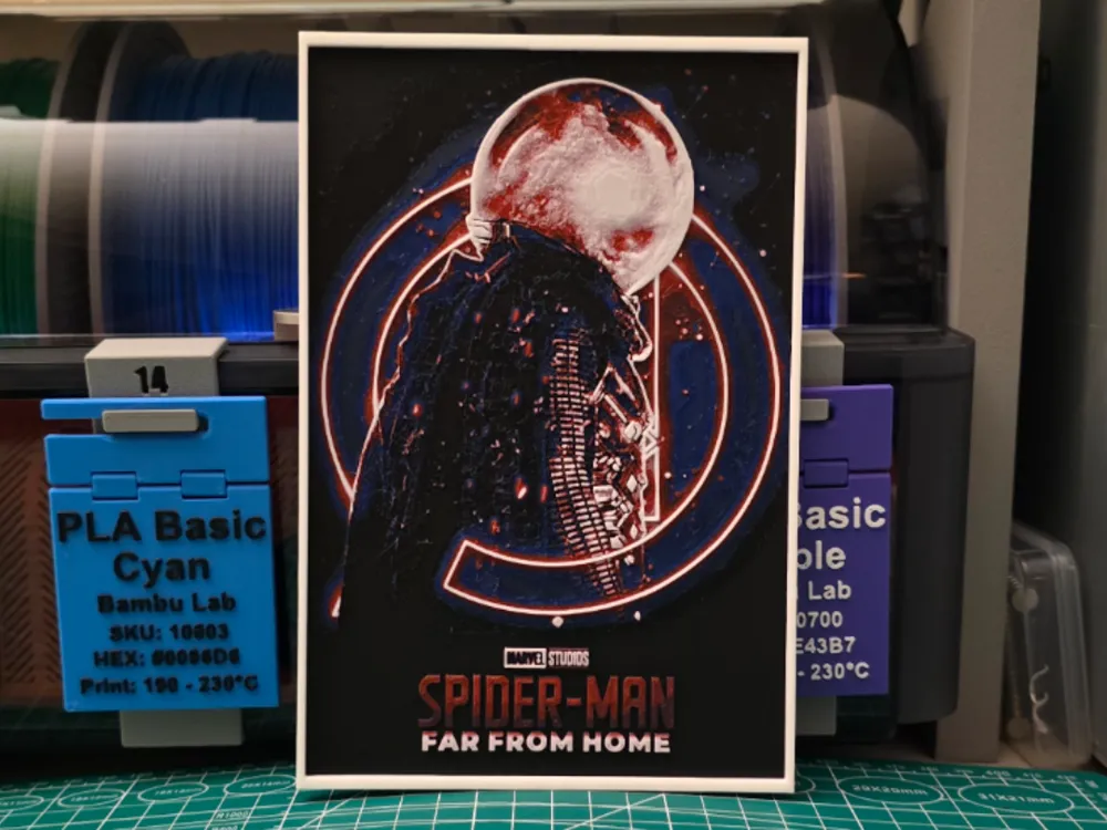 Spider-Man: Far From Home Movie Poster - Hueforge by Lumpy3D - MakerWorld