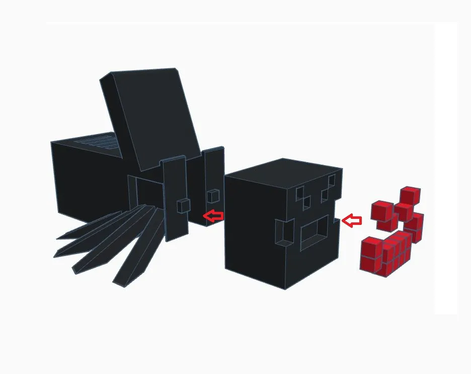 Minecraft Spider Nintendo Switch Stand by BENJO3D - MakerWorld