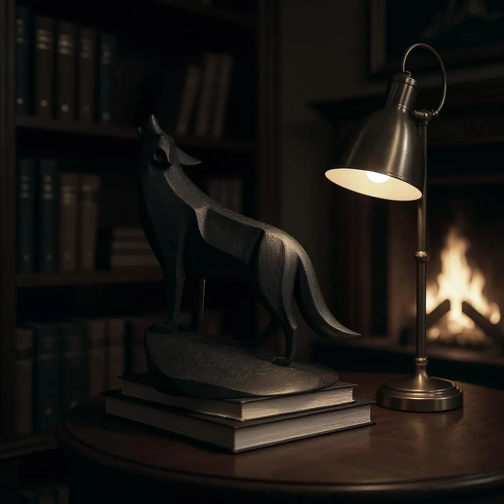 Unique Minimalist Howling Wolf on Pedestal - Free 3D Print Model - MakerWorld