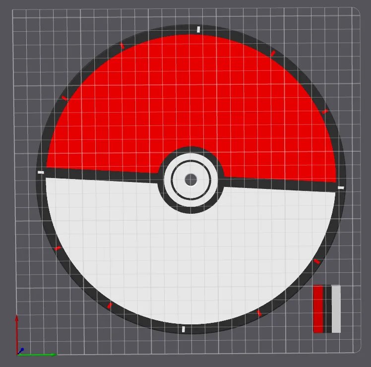 Pokeball Clock Face- For Bambulab 011 Kit by GBCreative - MakerWorld