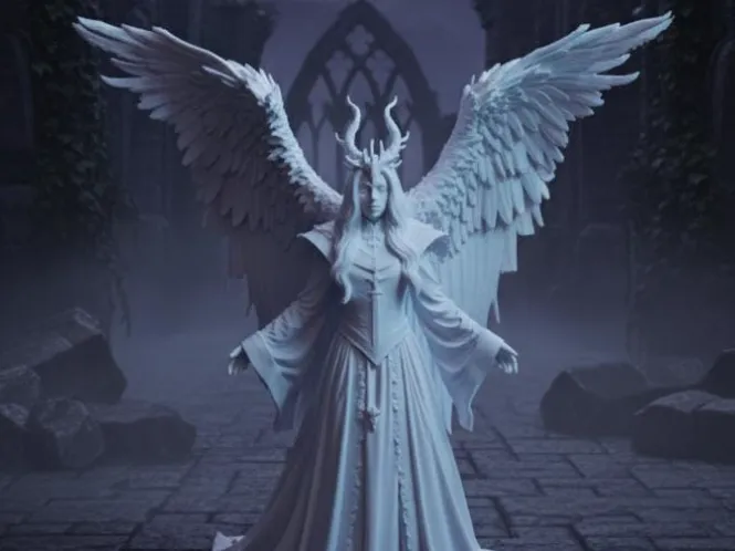Gothic Angel (Angelo Gotico) - Free 3D Print Model - MakerWorld