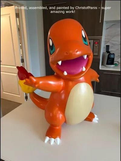 Modelo 3D de Charmander a tamaño real por Ryan MakerWorld: Descarga ...