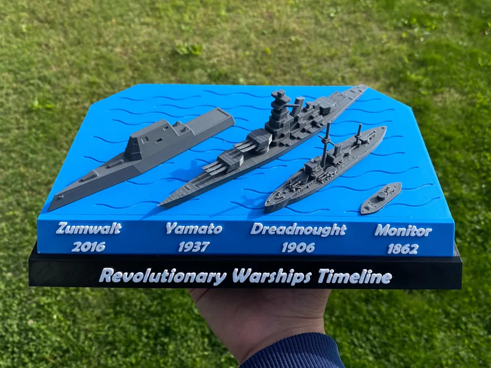 150 Years of Warships - 1:1300 Printable Display. - Free 3D Print Model ...