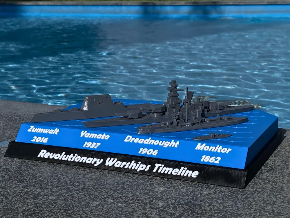 150 Years of Warships - 1:1300 Printable Display. - Free 3D Print Model ...