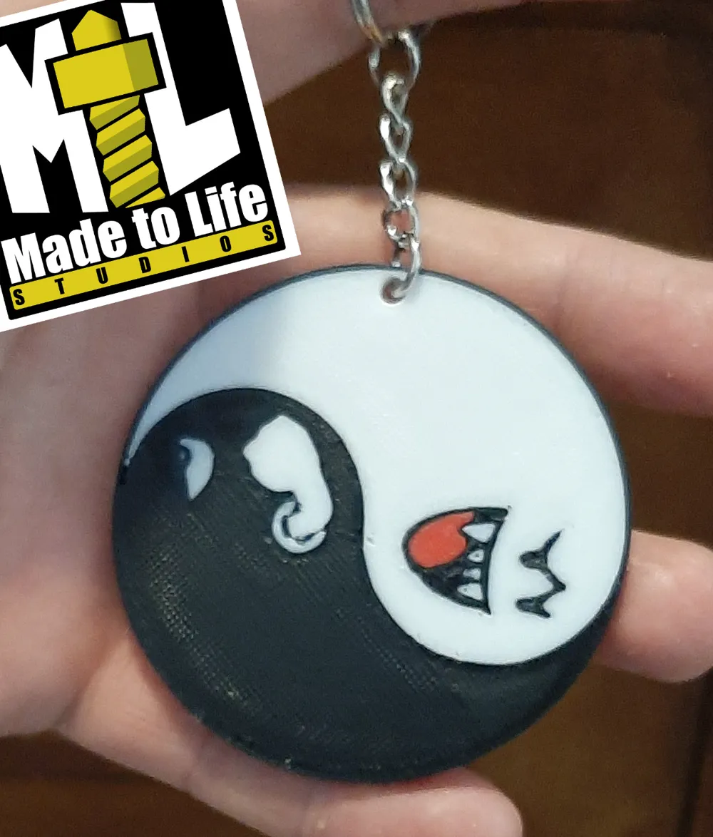 YING YANG GHOST-BULLET BILL KEYCHAIN NINTENDO by Made to Life Studios ...