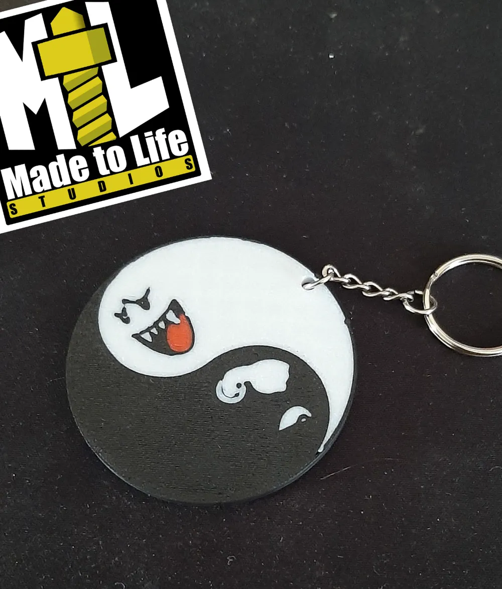 YING YANG GHOST-BULLET BILL KEYCHAIN NINTENDO by Made to Life Studios ...