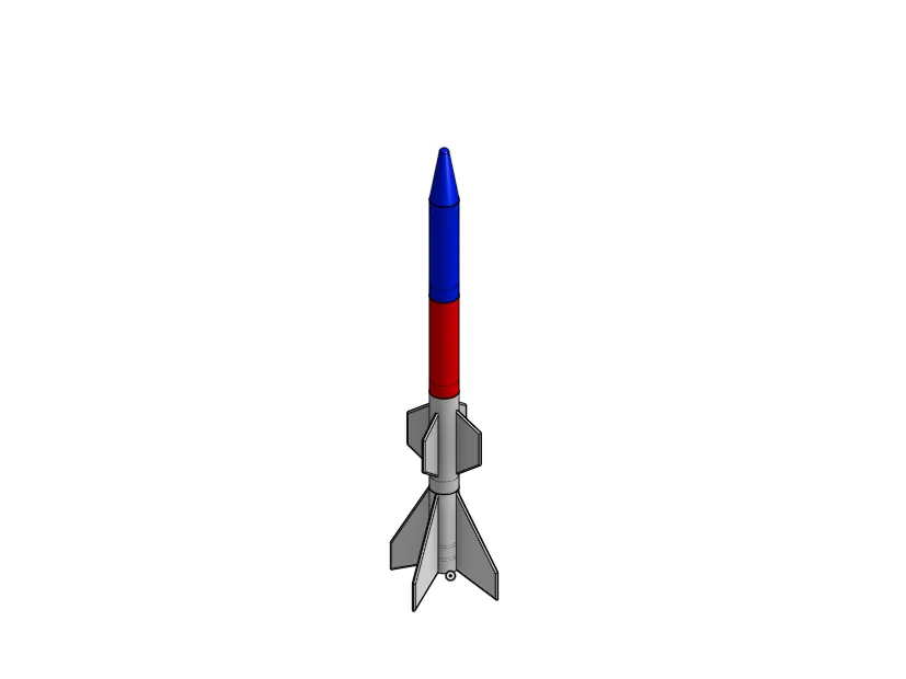 Red white and blue rocket - Free 3D Print Model - MakerWorld