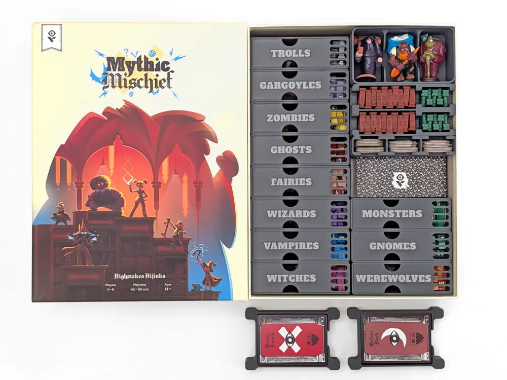 Mythic Mischief Headmaster Box w/Vol 2 - Insert by BoardGameMeta ...