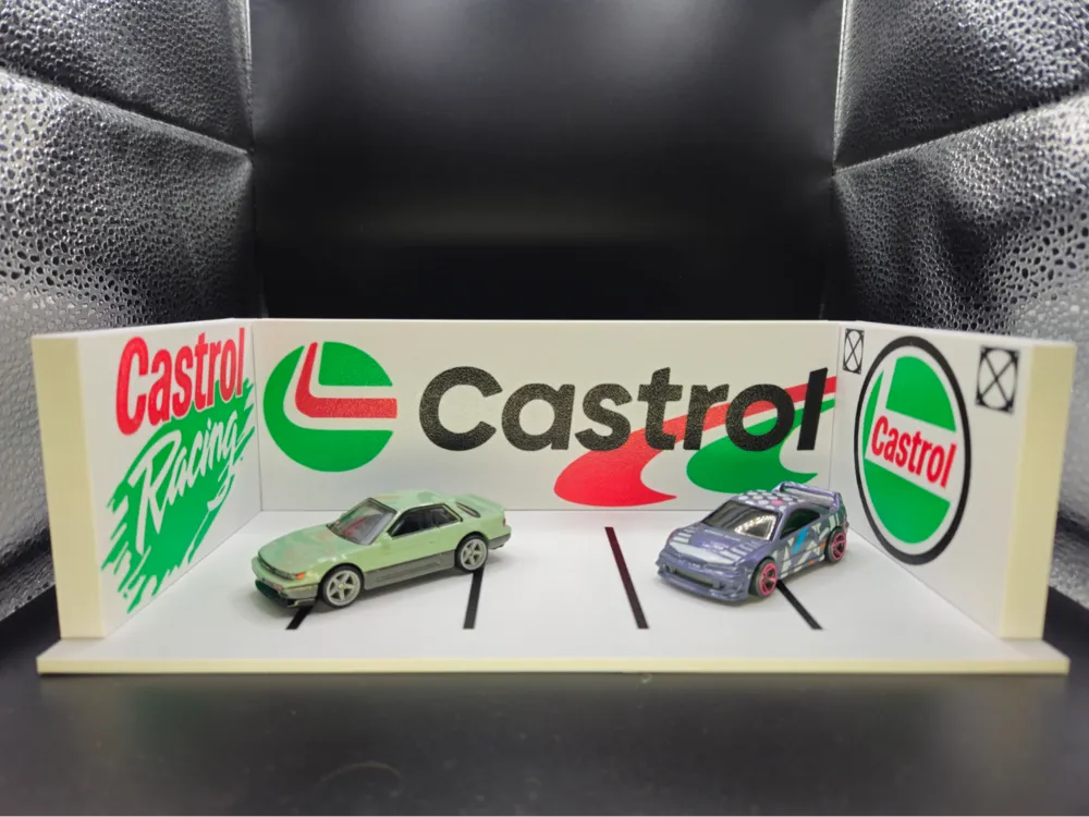 Castrol racing garage diorama by FredBoyMakerWorld: Download Free 3D Models