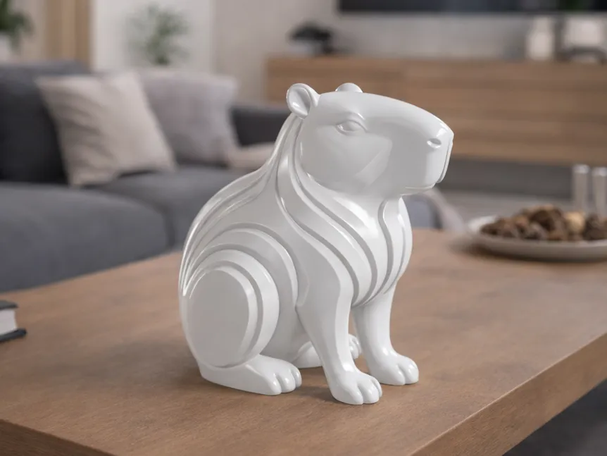 Capybara Skulptur – Modernes Minimalistisches 3D-Modell – Kostenloses ...