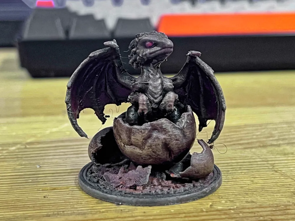 Dragon Hatchling Emerging from Egg DnD etc by Redsing_ART MakerWorld ...