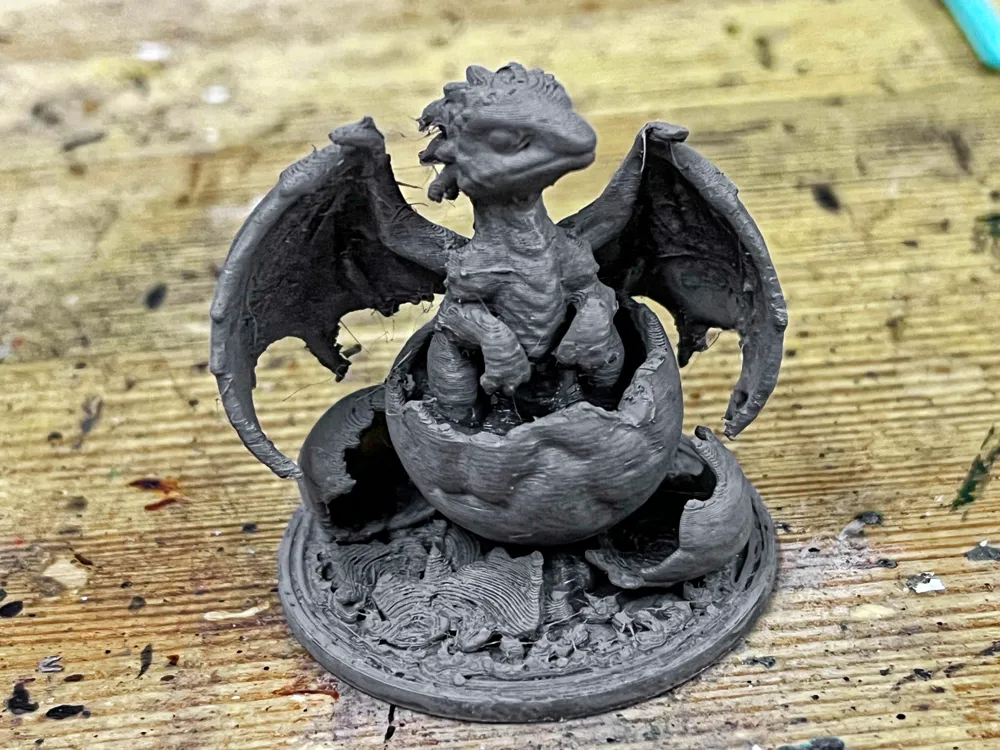 Dragon Hatchling Emerging from Egg DnD etc by Redsing_ART MakerWorld ...