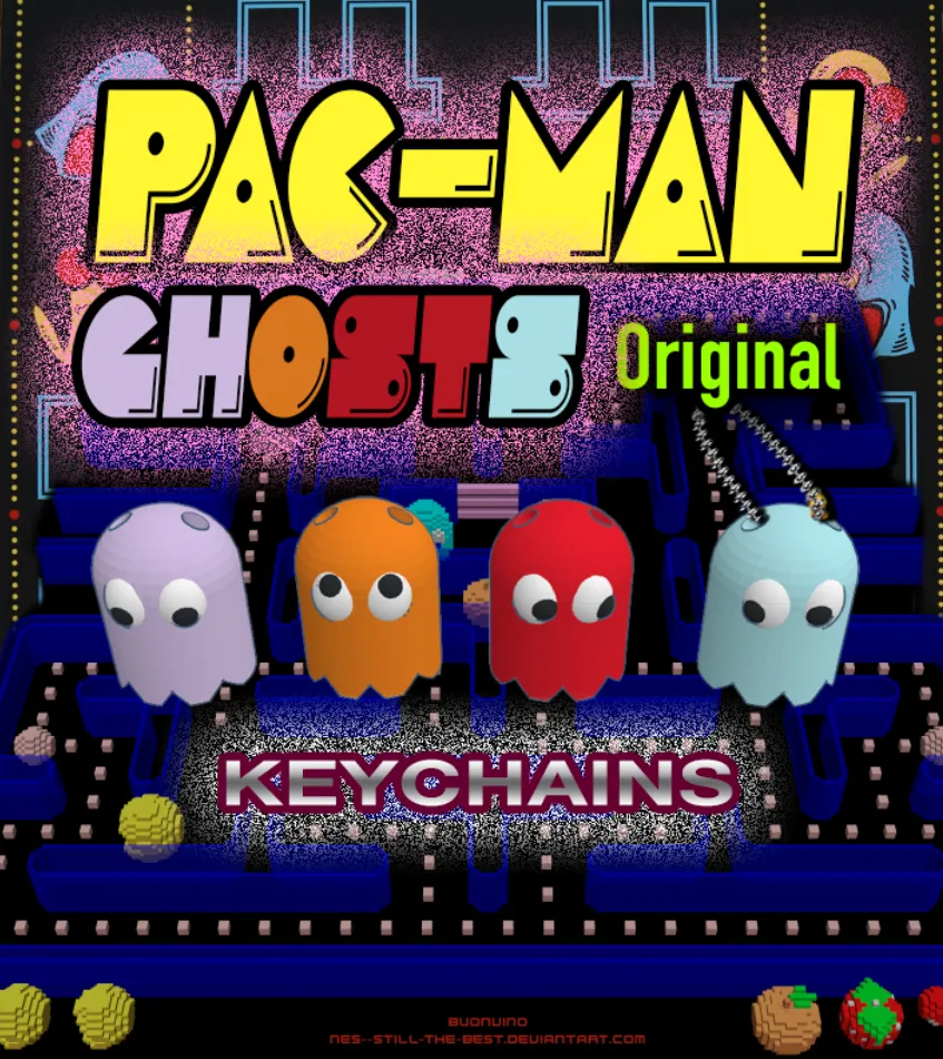 PAC-MAN Keychain Collection by K2_Kevin - MakerWorld