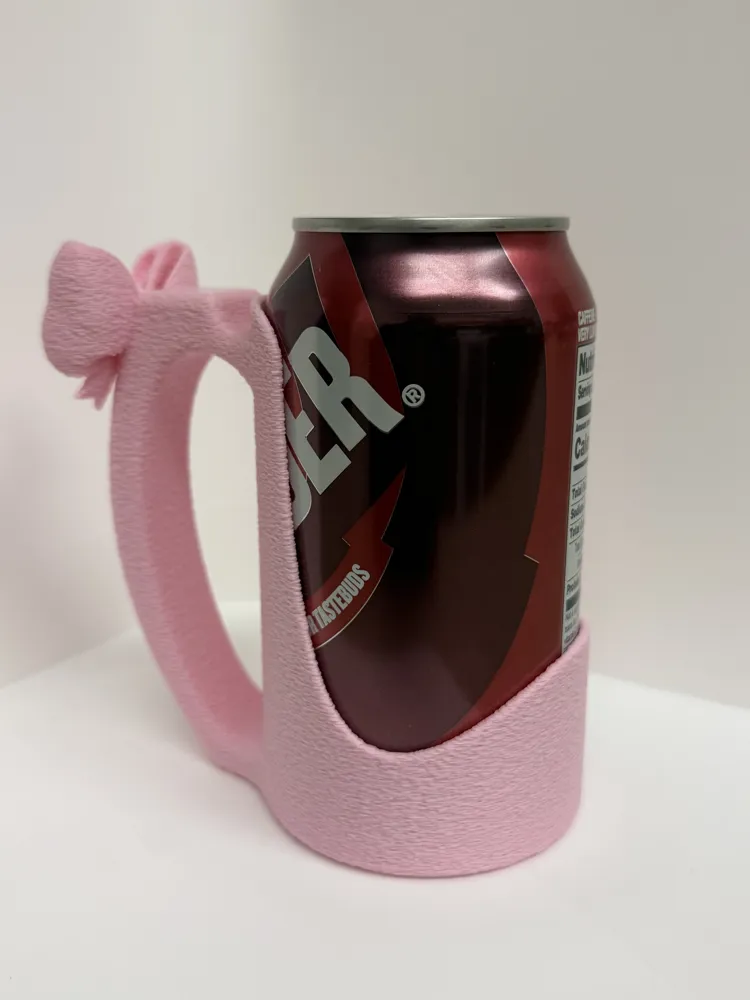 Fuzzy Bow 12oz Can Holder - Free 3D Print Model - MakerWorld