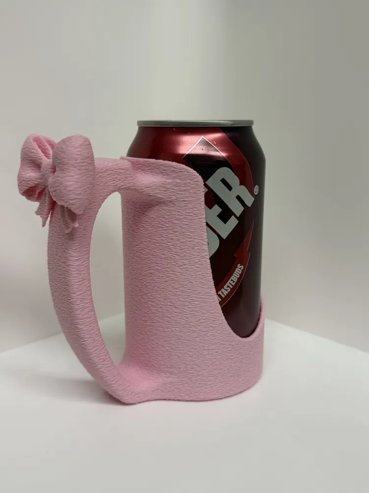 Fuzzy Bow 12oz Can Holder - Free 3D Print Model - MakerWorld
