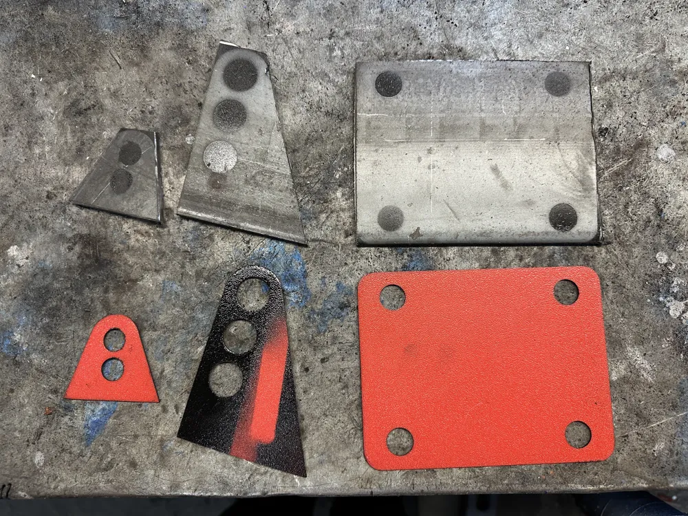 GMT800 stock axle traction bar bracket templates by station road rat ...