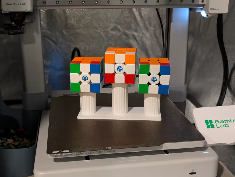 Triple Column Speed/Rubiks Cube Display by Soulless Casper - MakerWorld