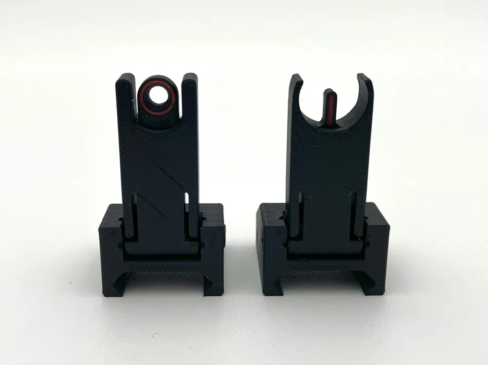 (Fully Printable) Flip Up Iron Sights V2 - Free 3D Print Model - MakerWorld