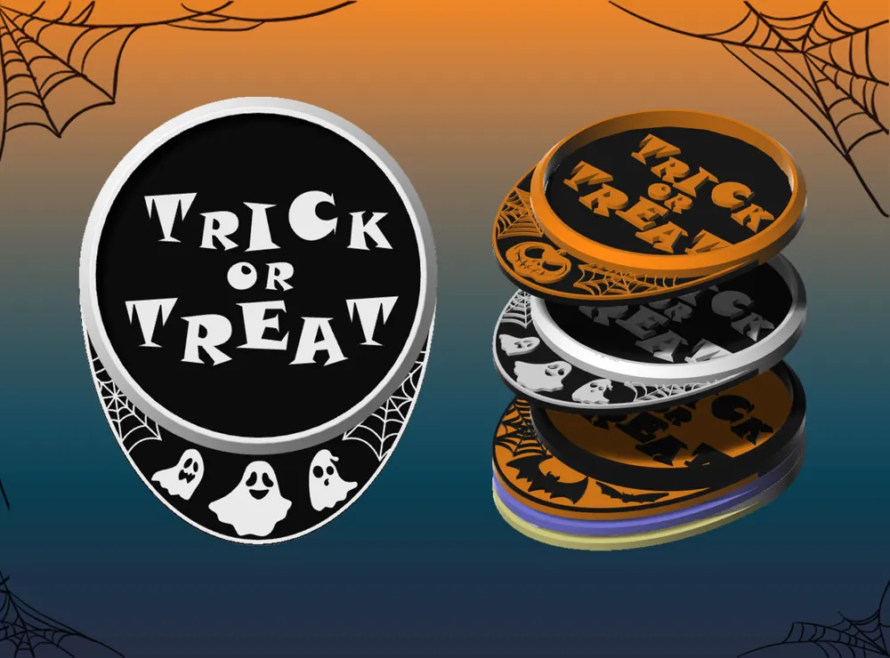 S.C. - Stackable Coasters - Halloween Edition - Ghosts by ValdiLab ...