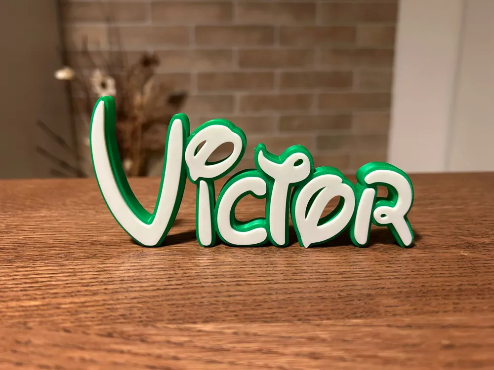 Victor Name Disney Sign - Free 3D Print Model - MakerWorld