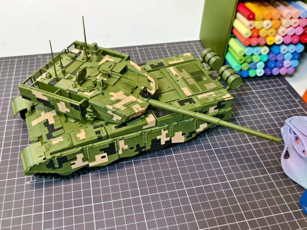99b Main Battle Tank - Jungle Camouflage Skin by wannawow摆烂猫 MakerWorld ...