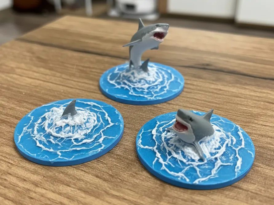 DnD miniature Sharks - Free 3D Print Model - MakerWorld