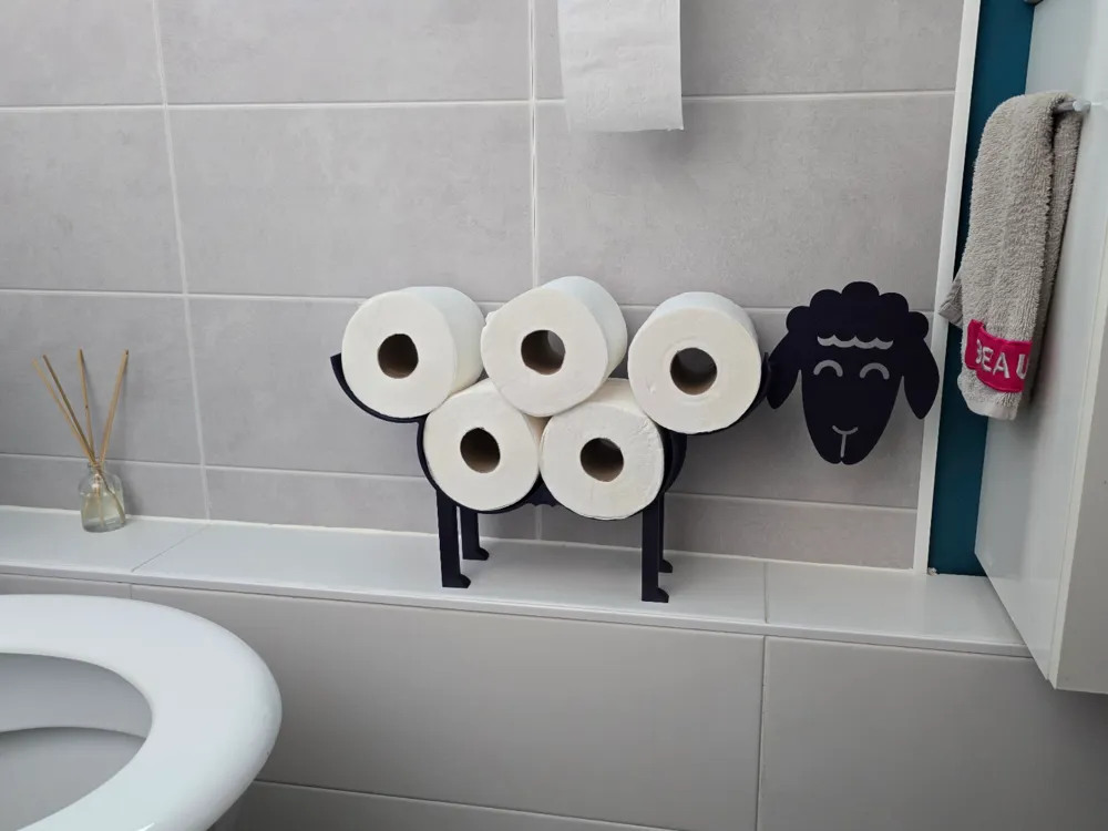 Sheep Toilet Paper Roll Stand - Free 3D Print Model - MakerWorld