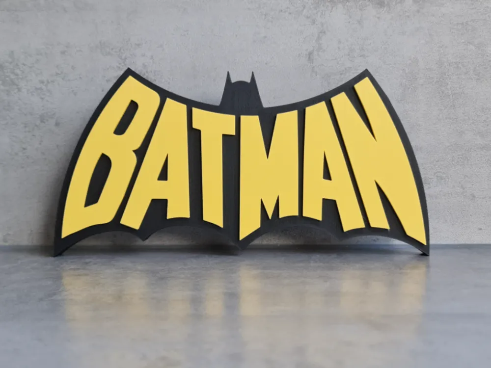 Batman comic style Logo / Sign - Free 3D Print Model - MakerWorld