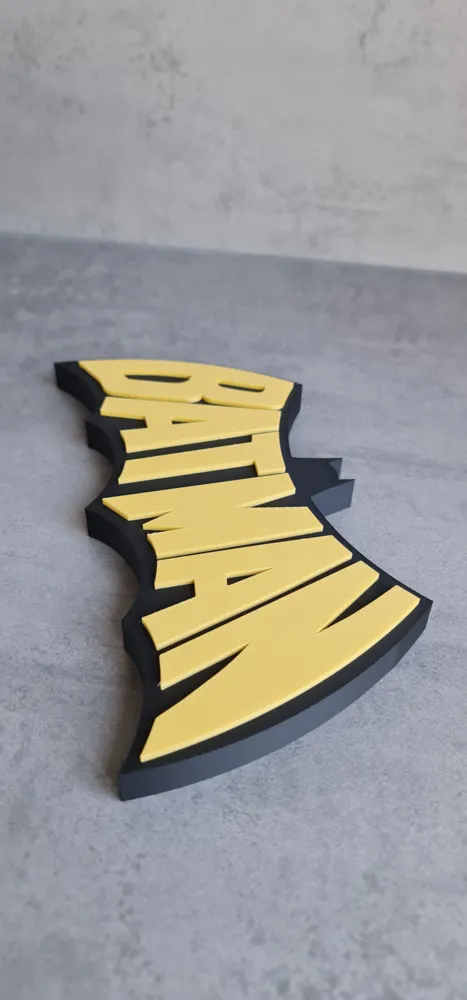 Batman comic style Logo / Sign - Free 3D Print Model - MakerWorld