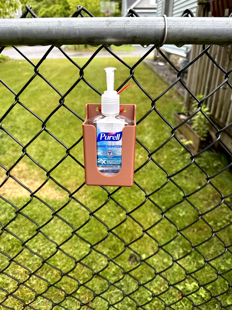 Hand Sanitizer Dispenser Fence Mounted - Free 3D Print Model - MakerWorld