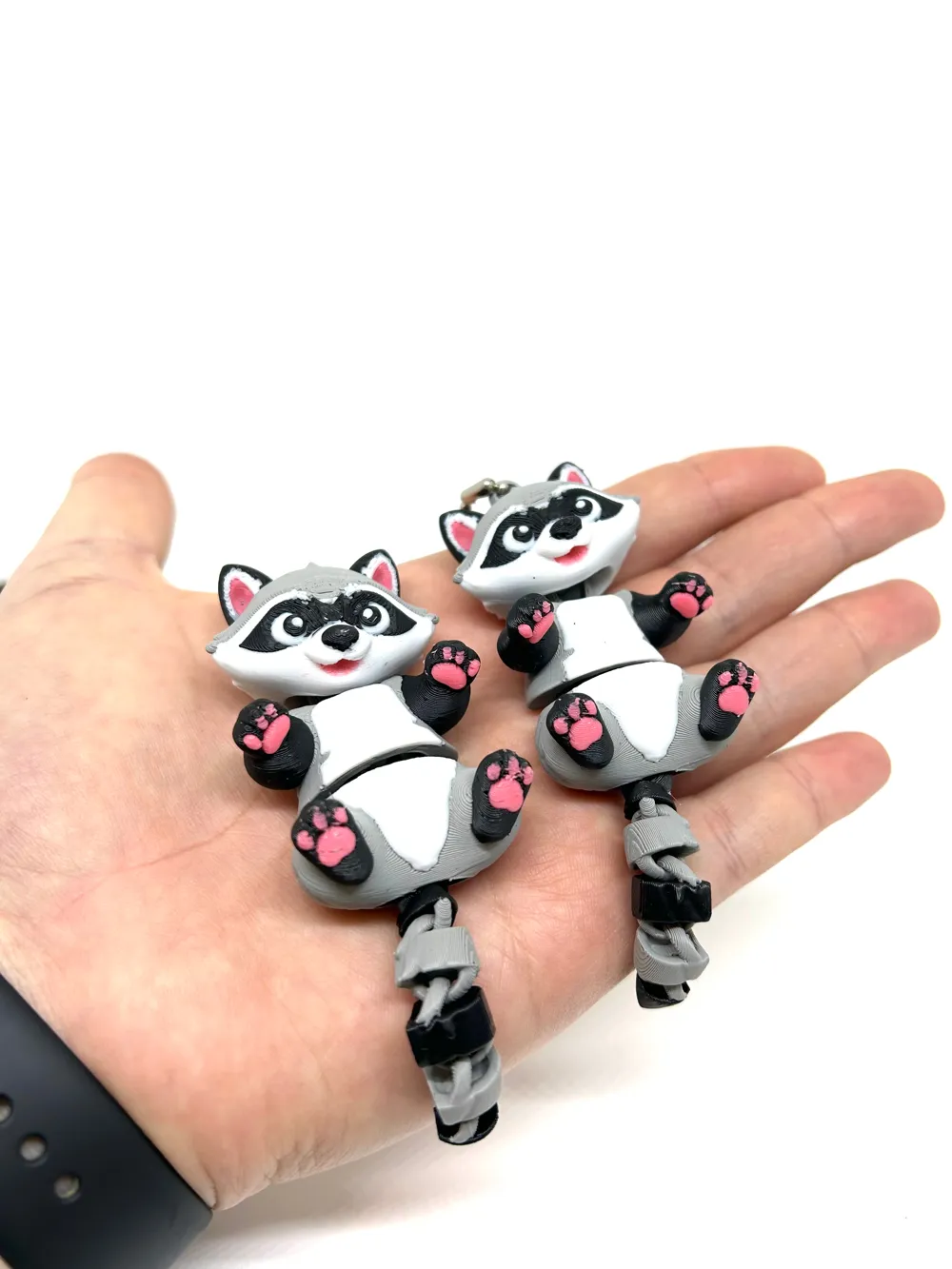 Flexi raccoon - Toy/Keychain - Free 3D Print Model - MakerWorld