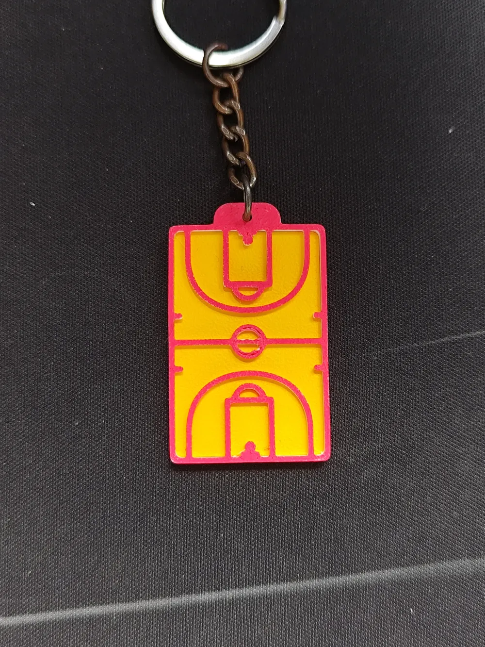 Basketball Court Keychain - Free 3D Print Model - MakerWorld