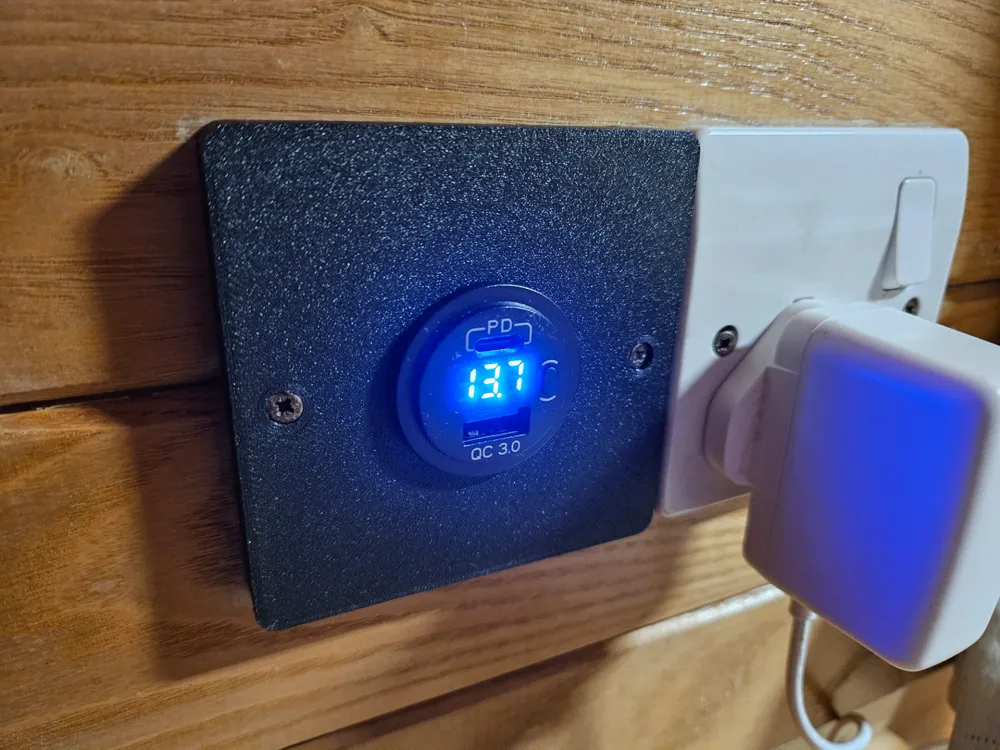 12v USB Charger Socket Faceplate Adapter by ddaann_99 - MakerWorld