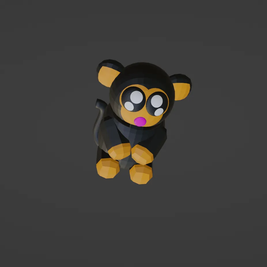 Articulated Cute Monkey by Waffly3D - MakerWorld