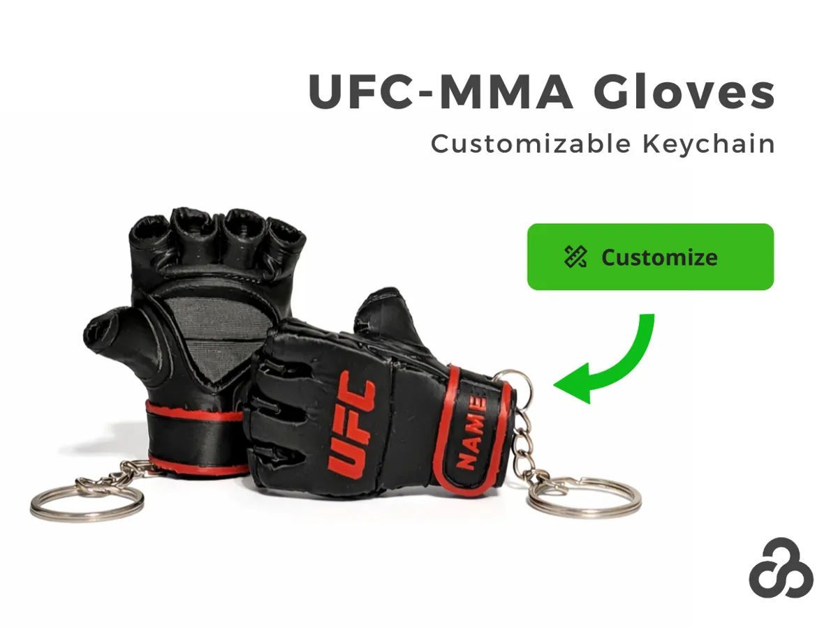 UFC Gloves Keychain | MMA Gloves - Free 3D Print Model - MakerWorld