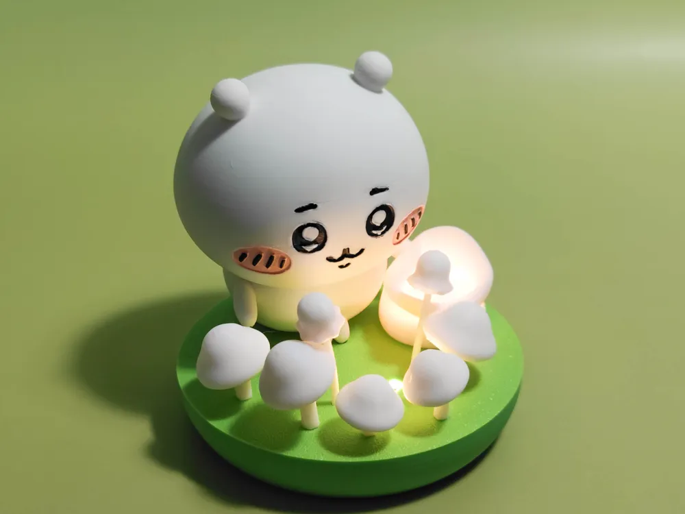 Chiikawa Glowing Mushroom Night Light - Free 3D Print Model - MakerWorld