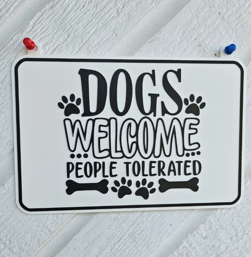 Dogs welcome sign by Tommy Gun - MakerWorld