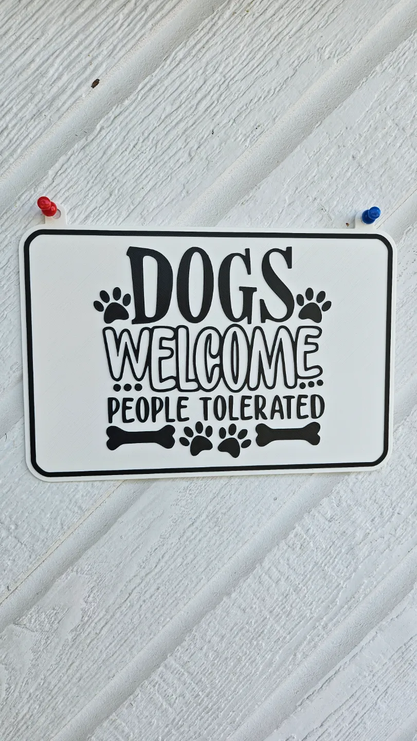 Dogs welcome sign by Tommy Gun - MakerWorld