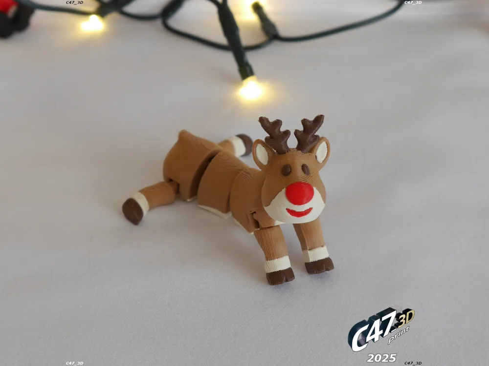 Flexi Transforming Reindeer - Free 3D Print Model - MakerWorld