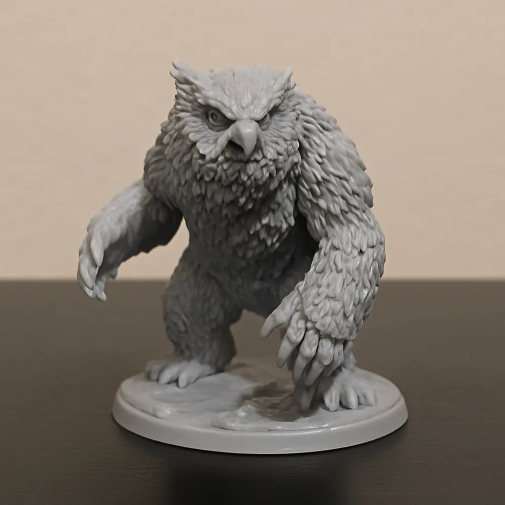 D&D Owlbear mini - Ai Generated - Free 3D Print Model - MakerWorld