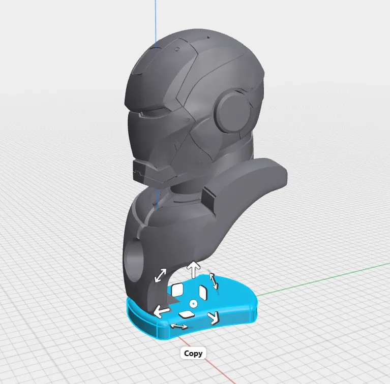 IRON MAN BUST WITH IMPROVED BASE - Free 3D Print Model - MakerWorld