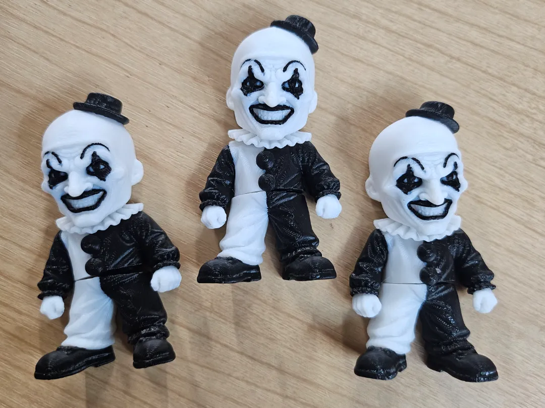 Art the clown TERRIFIER articulating mini figure - Free 3D Print Model ...