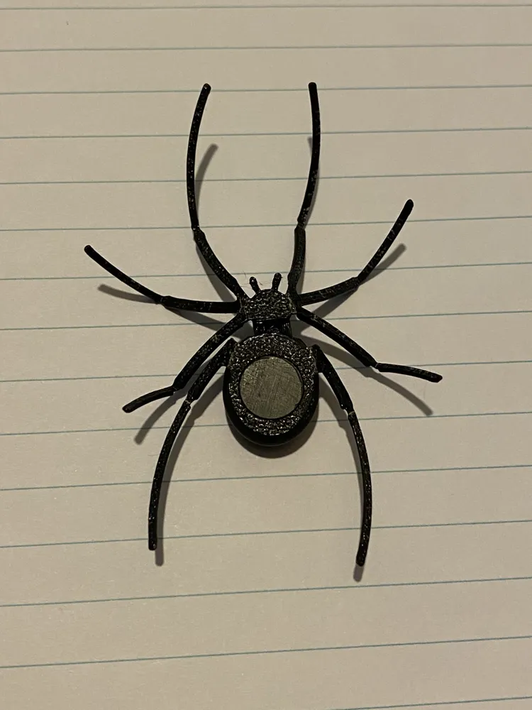 flexi Black Widow Spider with Magnet butt - Free 3D Print Model ...