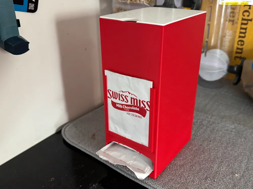 Swiss Miss Hot Chocolate Packet Dispenser - Free 3D Print Model ...