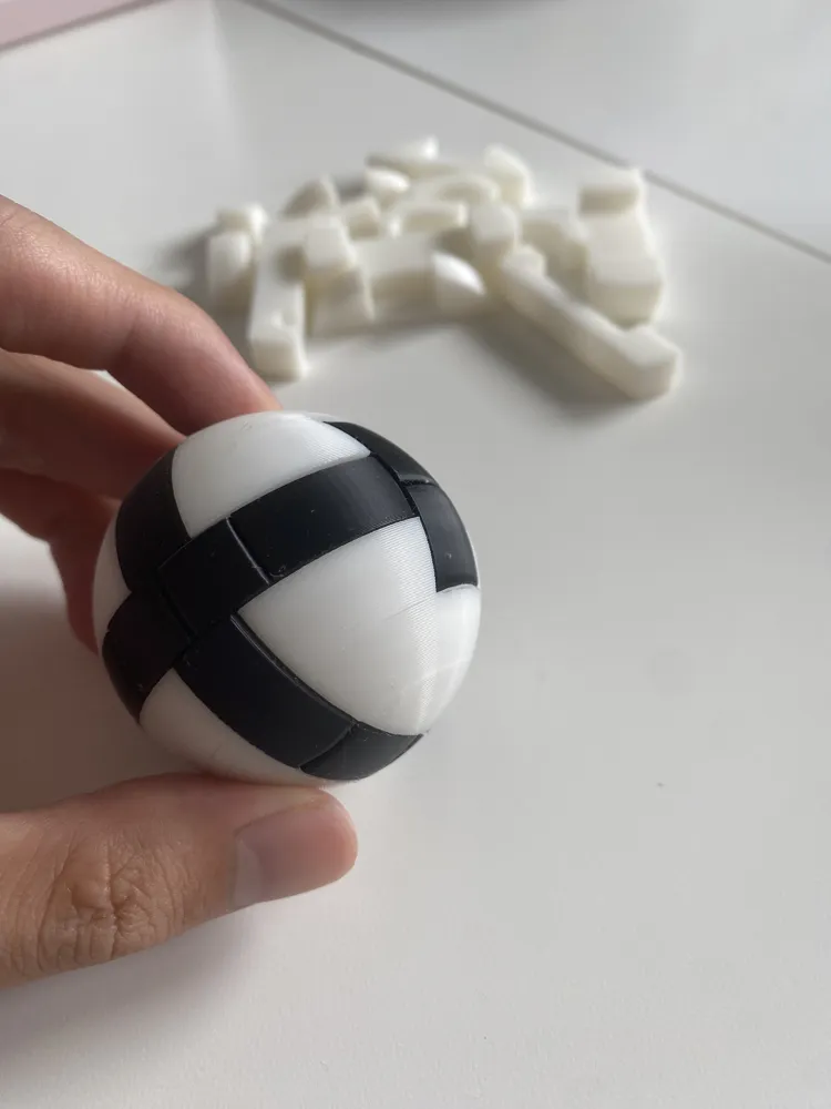 "Wooden" Sphere Puzzle Fidget - 12 pieces (Hard) - Free 3D Print Model ...