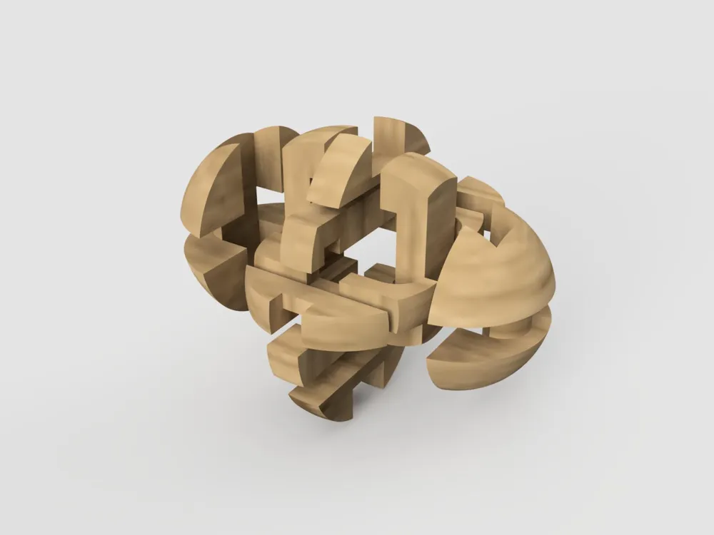 "Wooden" Sphere Puzzle Fidget - 12 pieces (Hard) by WaterMeloon ...