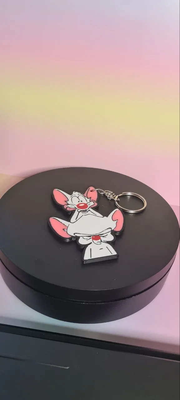 Pinky and the brain Keychain by Mon3d - MakerWorld