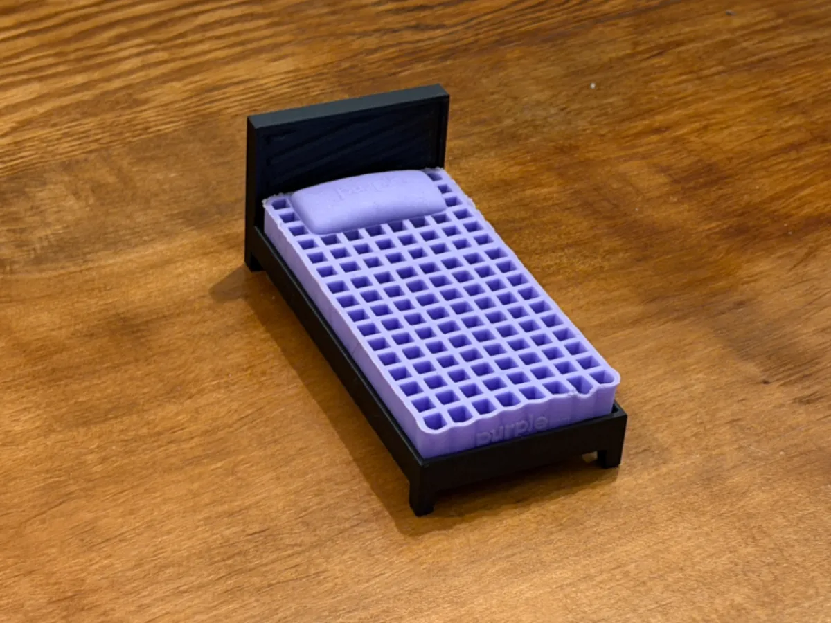 Purple squishy bed - Free 3D Print Model - MakerWorld